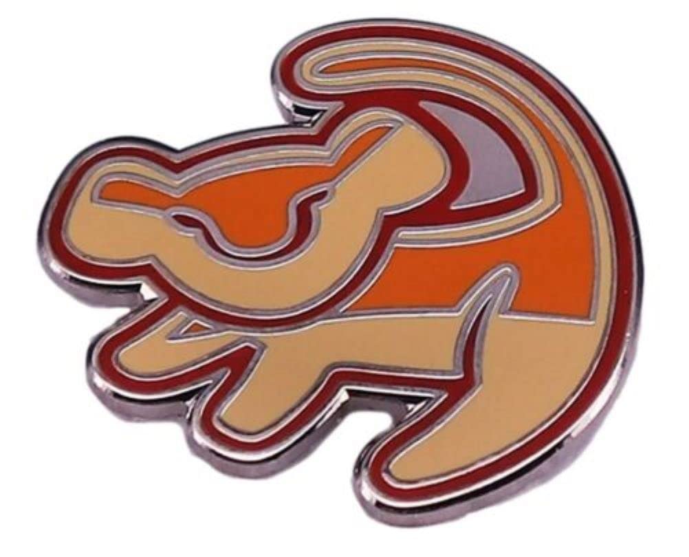 Amazon.com: Lion Cartoon Simba Mark 1 Inch Tall Metal Enamel Pin ...