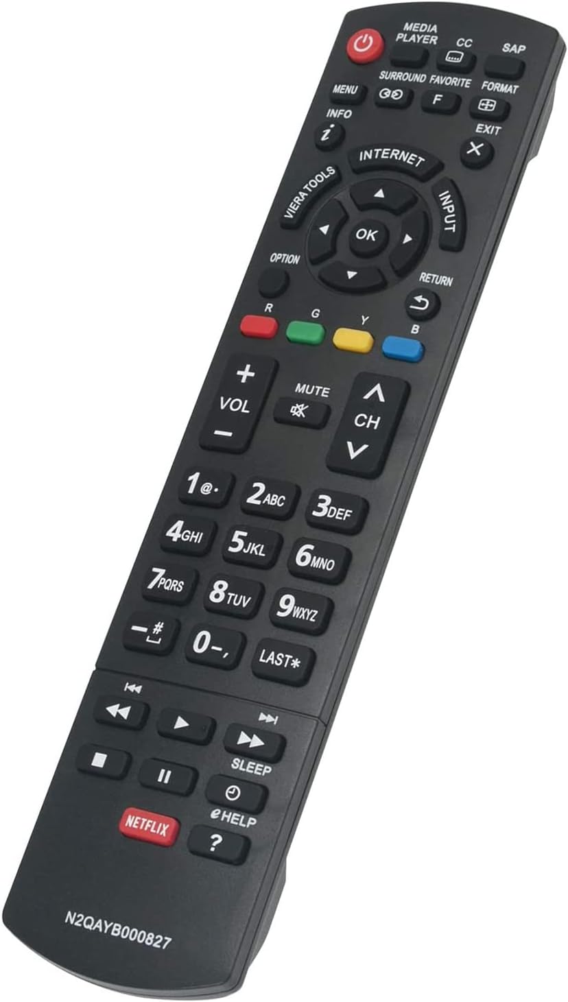 New N2QAYB000827 Replace Remote Control Fit for Panasonic Plasma TVs TC ...