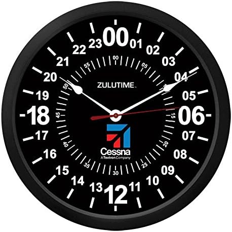 Amazon.com: Trintec Cessna Logo Black 24 Hour Military Time Black Zulu ...