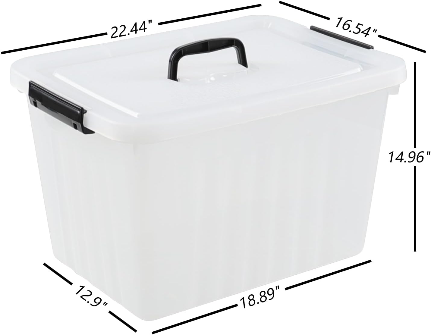 Oymlclivisa Contenedores de almacenamiento transparentes de 18 cuartos ...