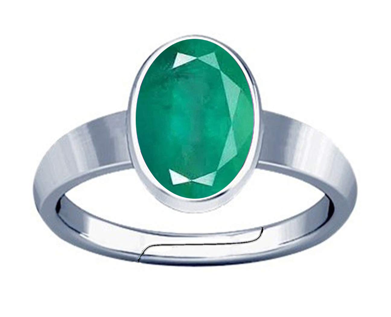 Panna Stone Ring Designs In Silver