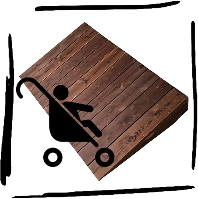Amazon.com: OUKEJNM 4" 7" 8" Rise Threshold Ramp Doorway, Wood ...
