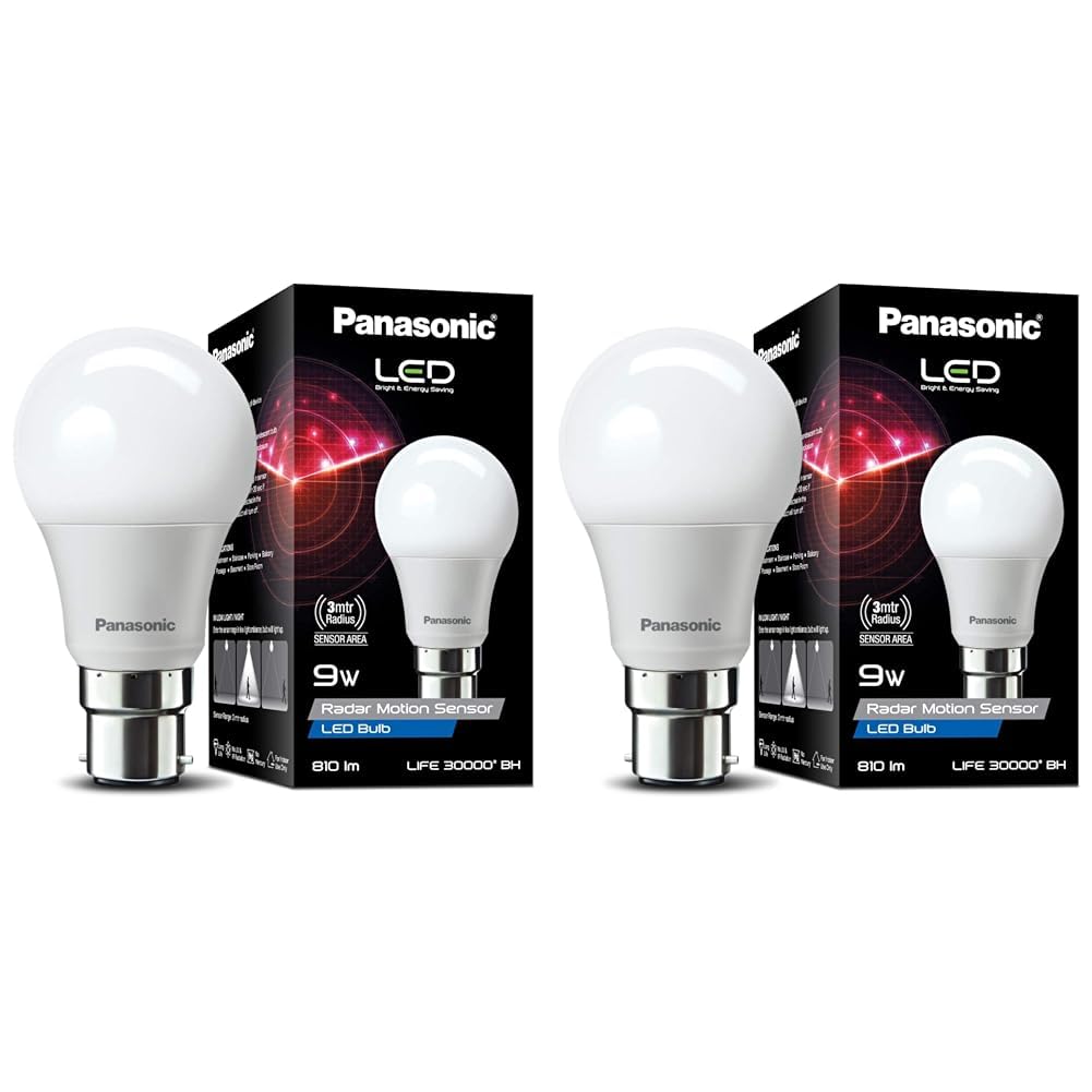 Panasonic 9W Motion Sensor Bulb | 9 Watt Radar LED Bulb for Home | B22 ...