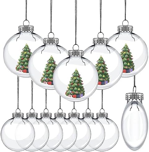 Amazon.com: KIMOBER 12PCS Plastic Discs Ornaments,3.9 Inch Clear Flat ...