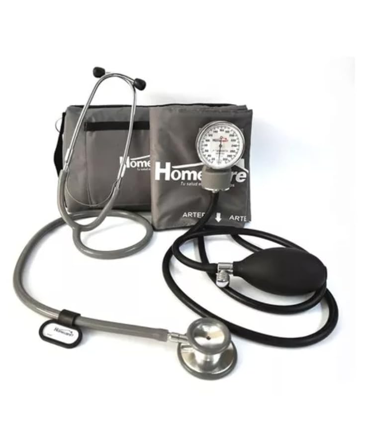 Homecare Kit Baumanómetro con Estetoscopio Duplex- Color GRIS 100% ...