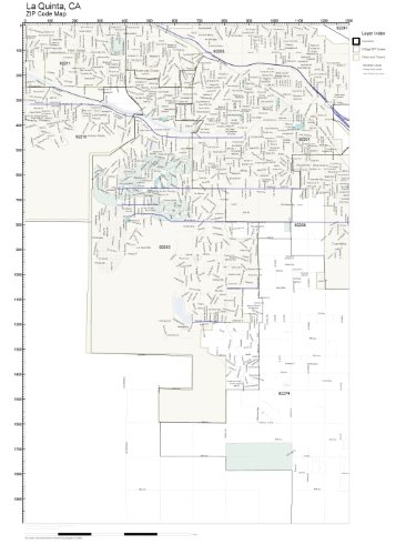 Amazon.com : ZIP Code Wall Map of La Quinta, CA ZIP Code Map Laminated ...