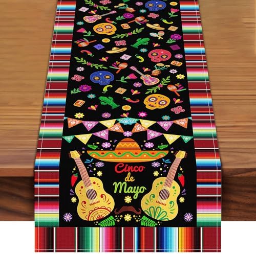 Amazon.com: 72 x 13 Inch Cinco de Mayo Table Runner Decorations ...