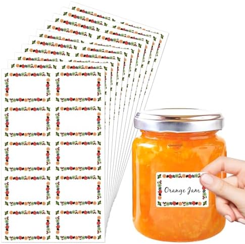 Jar Labels 64 Pack Waterproof, Removable, Self Adhesive - Easy Peel Off ...