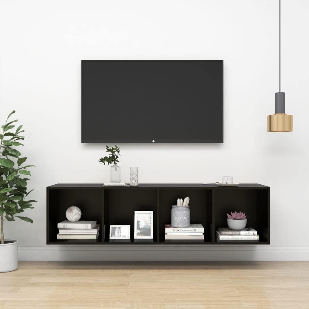 Amazon.com: Queen.Y Floating TV Stand, Wall Mounted TV Cabinet Hanging ...