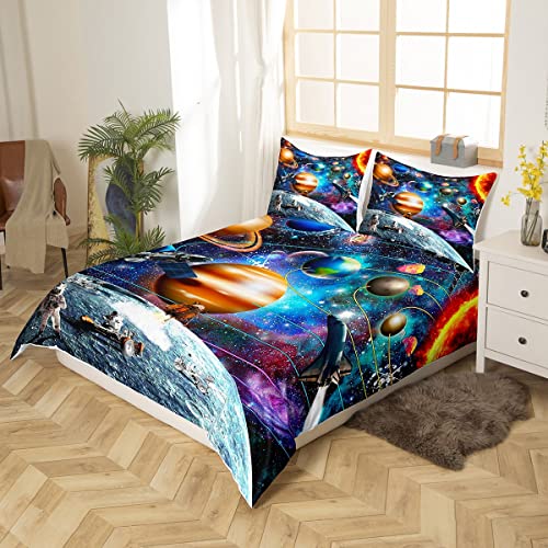 Homewish Planet Earth Bedding Set Solar System For Kids Duvet Cover ...