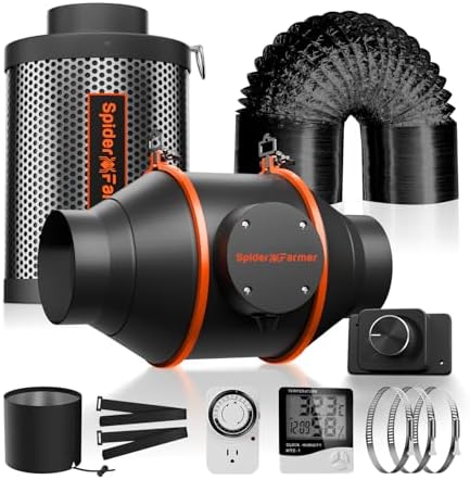Amazon.com: VIVOSUN Smart Air Filtration T4 Kit 4", AeroZesh T4 Inline ...