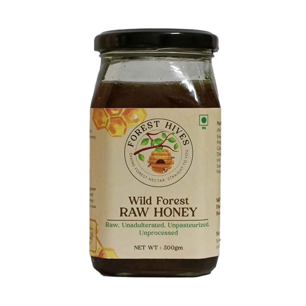 FOREST HIVES Wild Forest Raw Honey - 500g | Raw Unprocessed | No ...