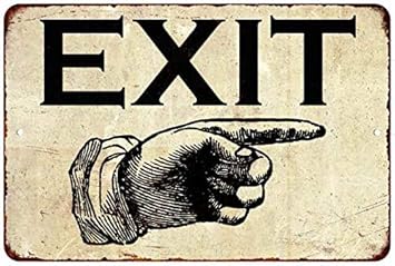 Amazon.com: Chico Creek Signs Exit Right Vintage Retro Reproduction ...