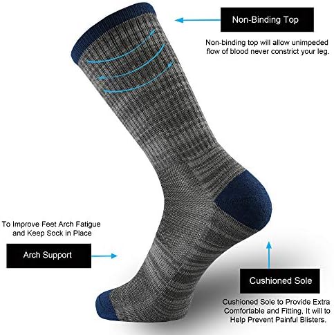 ONKE Merino Wool Cushion Crew Socks for Women Lady Casual Dress Outdoor ...