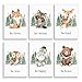 Amazon.com: gooptyinh Woodland Nursery Animal Canvas Wall Art, 6 Piece ...