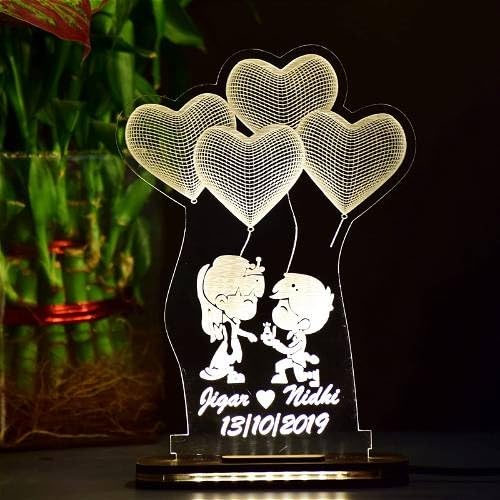 Buy MyPhotoPrint Cute Proposal Personalized LED Couple Acrylic Lamp ...