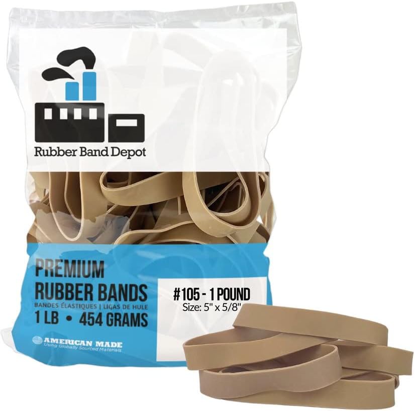 Amazon.com : Rubber Bands, Size #105, Approximately 70 Rubber Bands Per ...