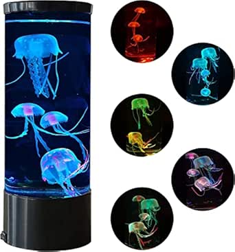 Buy DROZIP LED Jellyfish Lava Lamp - Round Real Jellyfish Aquarium Lamp ...