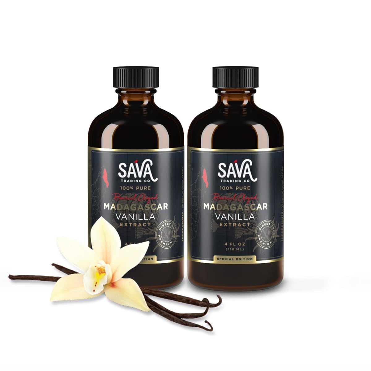 Amazon.com: SAVA Barrel-Aged Madagascar Vanilla Extract – Special ...