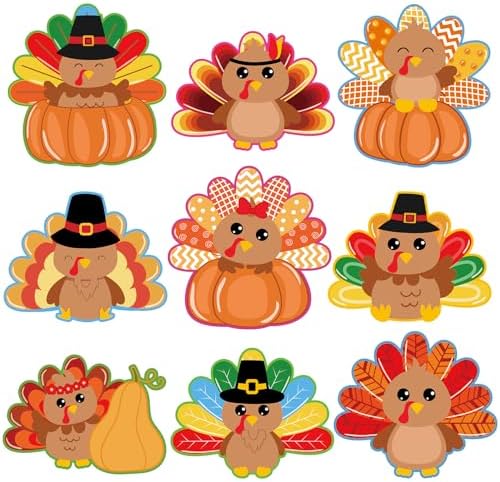 Amazon.com: 72 Pcs Pumpkin Classroom Bulletin Board Decor Thanksgiving ...