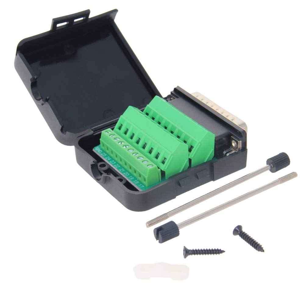 D-sub DB25 Breakout Board Connector with Case 25 Pin 2-Row Male Port ...