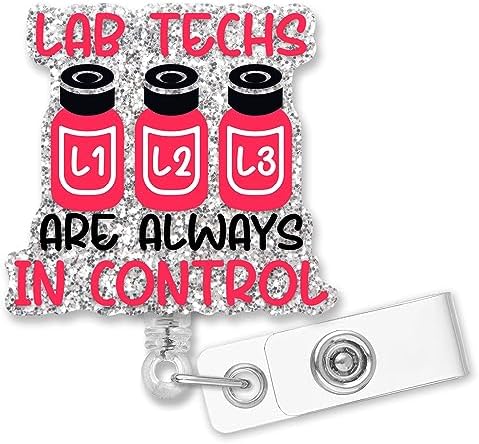 Amazon.com : QYUVK Retractable Lab Techs are Always in Control Badge ...