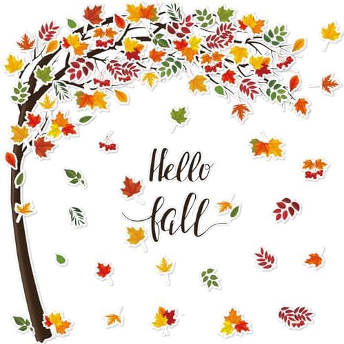 Amazon.com: gisgfim Fall Bulletin Board Decoration Be Leaf in Yourself ...