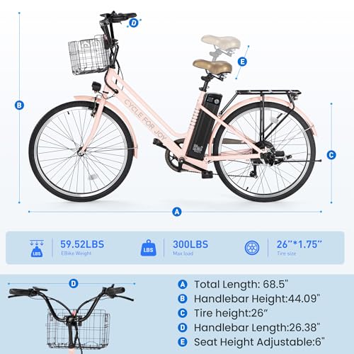 RegalRider Electric Bike for Adults, 1000W Peak 70Miles + 20MPH Step ...