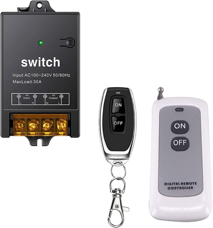 COLOROCK Remote Control Switch,AC100V/110V/220V/230V/240V RF Remote ...