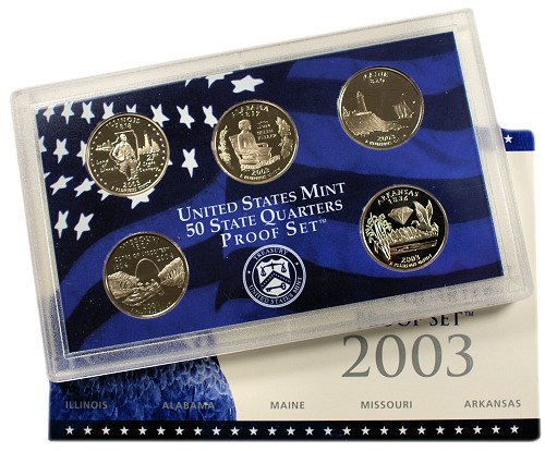 2003 S 50 State Quarters Proof Set Brilliant Uncirculated Proof at ...
