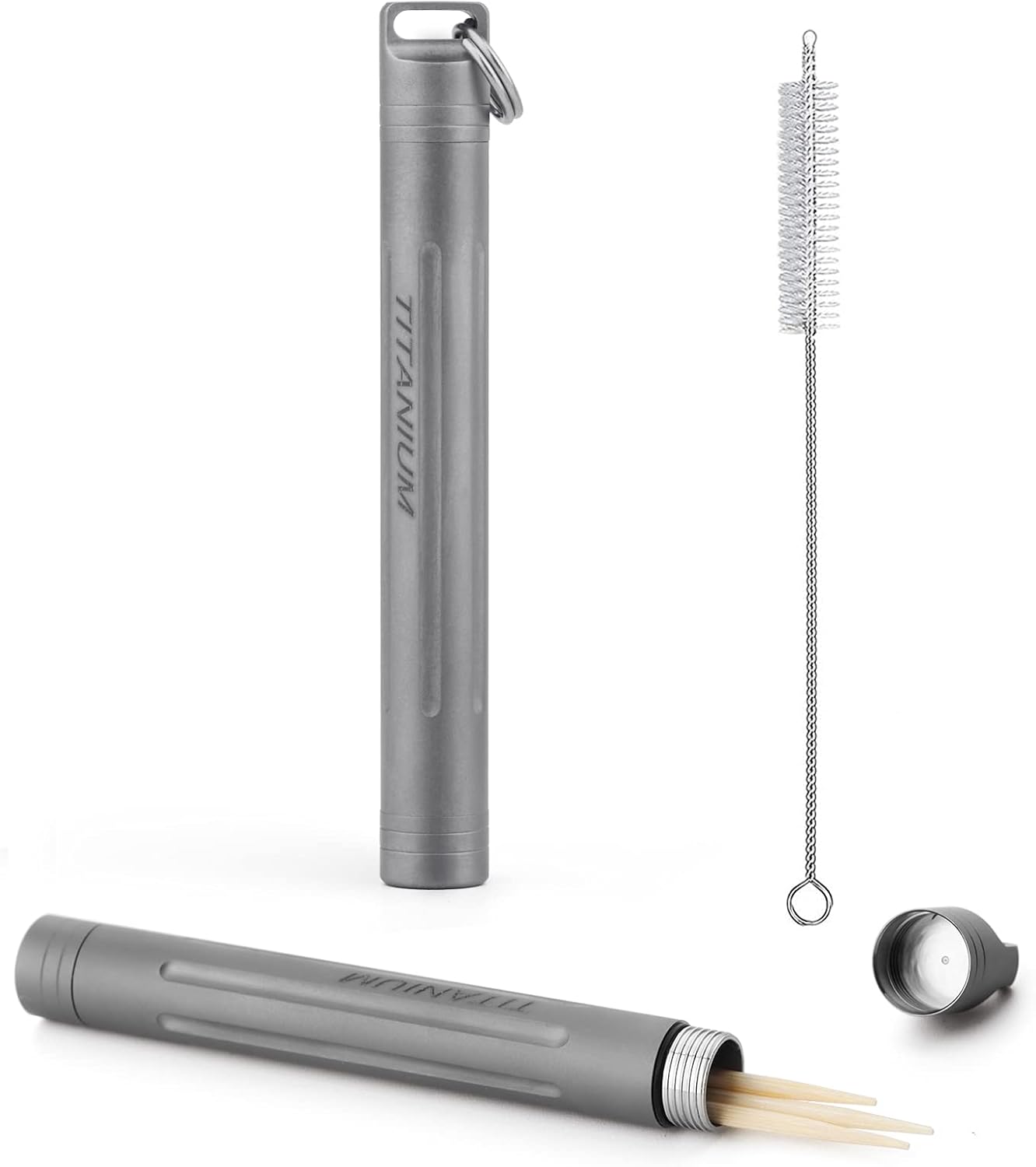 Amazon.com: TISUR Titanium Portable Toothpick Holder Box, Pocket ...