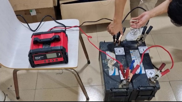 Watch How to charge 2 batteries in parallel with battery charger on ...