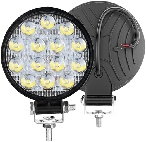 Amazon.com: Zmoon Led Round Light Bar 2PCS 4.5" 140w 14000LM with Led ...