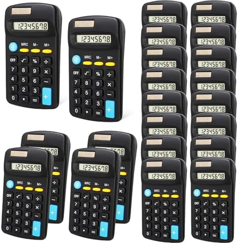 Amazon.com : Dyrfolm 24 Pieces Pocket Size Mini Calculators,Pocket ...