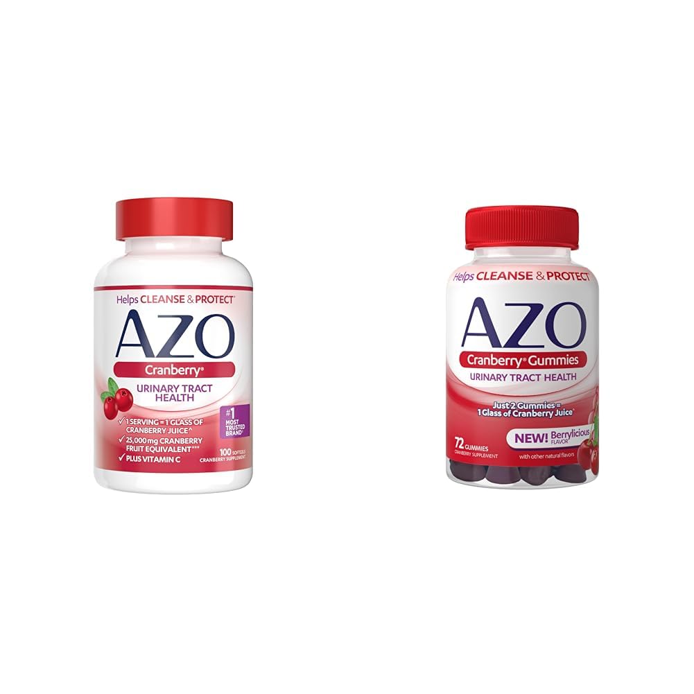 Amazon.com: AZO Cranberry Urinary Tract Health Supplement Softgels ...