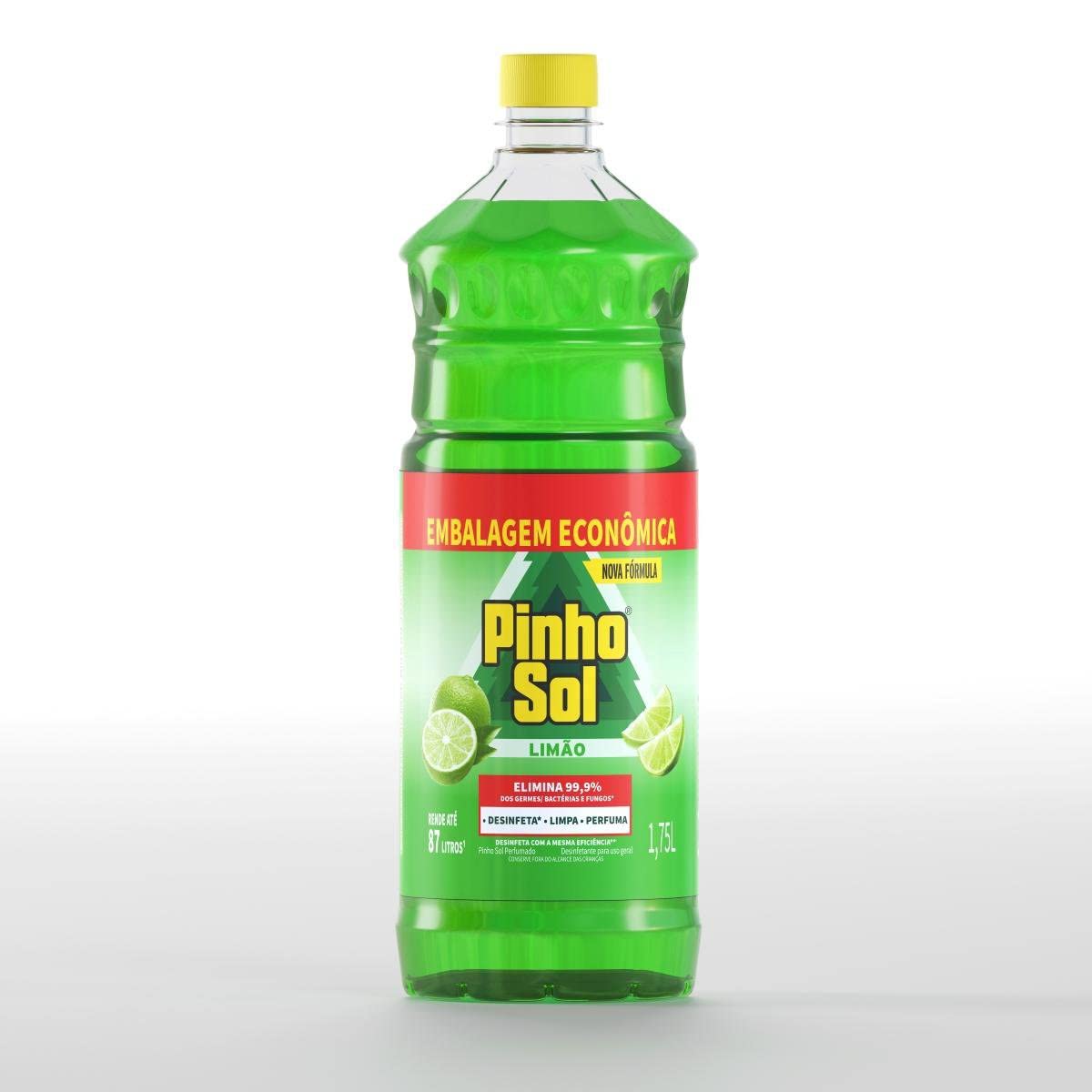 Pinho Sol Limpador De Uso Geral Perfumado Limão 1 75L Embalagem ...