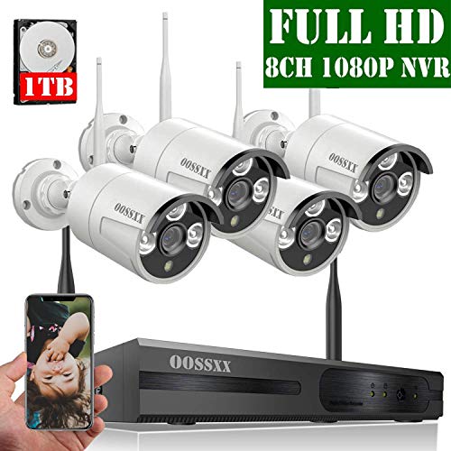 【2020 Update】 OOSSXX 8-Channel HD 1080P Wireless Security Camera System ...