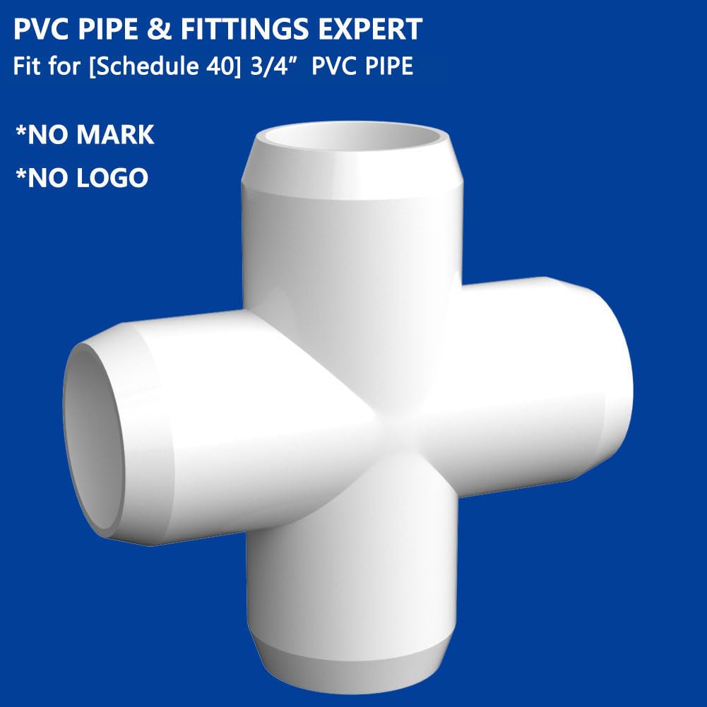 Snapklik.com : letsFix 4 Way Cross PVC Fittings 3/4 Inch (10-Pack ...
