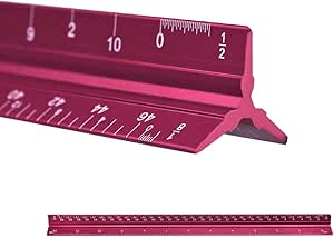 12 Inch Architectural Scale Ruler Metal Triangular Ruler Drafting Tool ...