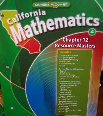 Chapter 12 Resource Masters Grade 4 (California Mathematics, Math ...