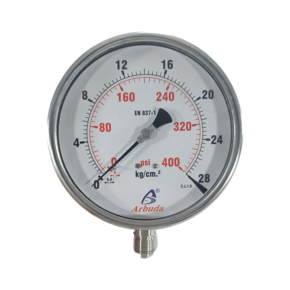 Steam Pressure Gauge 0-16Kg/Cm2 (250 PSI) 6" dial : Amazon.in ...