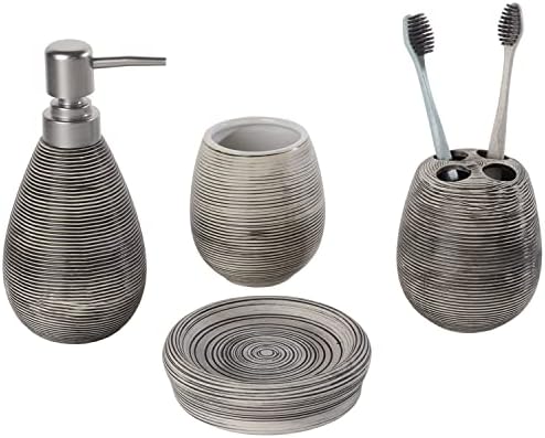 Amazon.com: Bathroom Accessories Set,5 Pcs Ceramic Bathroom Decor ...