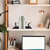 Amazon.com: Xuan MVP Bookends Decorative Book Ends Metal Black ...