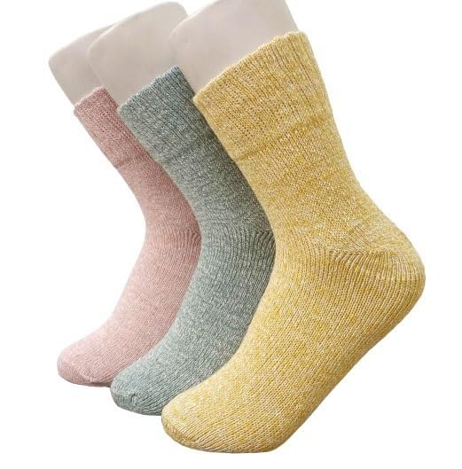 Buy Alexvyan 3 Pair Solid Plain Soft & Woolen Cozy Knitted Winter Thick ...