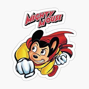 Amazon.com: Pack of 6 2 Inch Stickers - Mighty Mouse Sticker - Vinyl ...