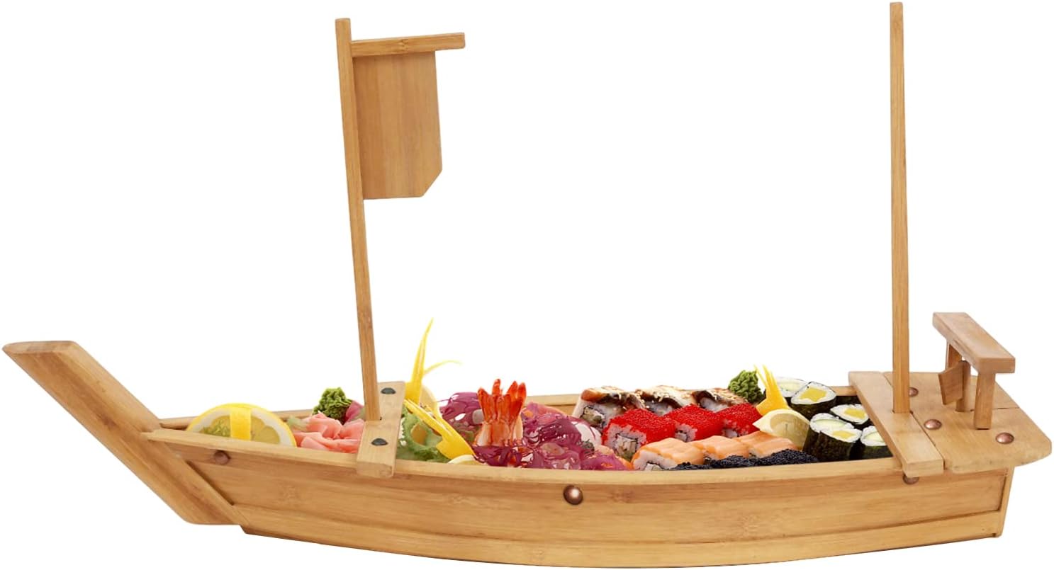 Amazon.com: Wooden Sushi Boat 25 1/2 in. : Home & Kitchen