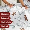 Amazon.com: Full Christmas Gingerbread Cookie Sheet Set - Holiday Xmas ...