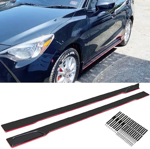Amazon.com: DREAMOTOR 2PCS Universal Car Side Skirts, 86.6" Side Skirts ...