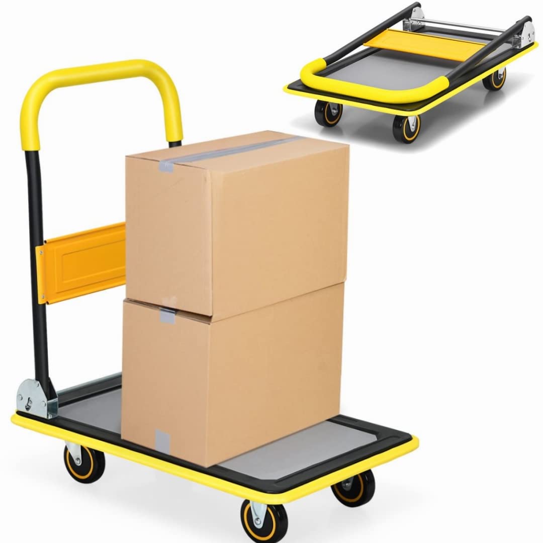 Buy GiantexUKFolding Hand Sack Truck, 150KG/300KG Capacity Heavy Duty ...