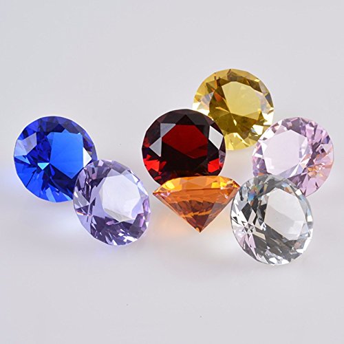 Buy Parishi & W 3 CM Crystal Glass Faceted Diamond Jewel Paperweight ...